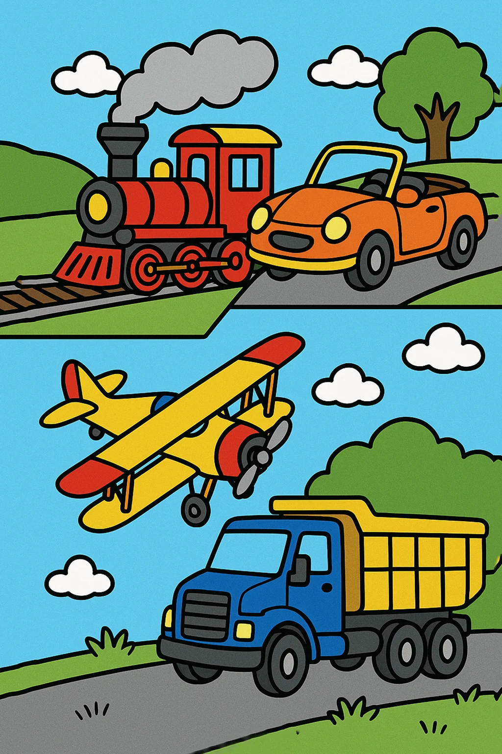 Vehicles Coloring Pages | Free Printable Vehicles Coloring Sheets